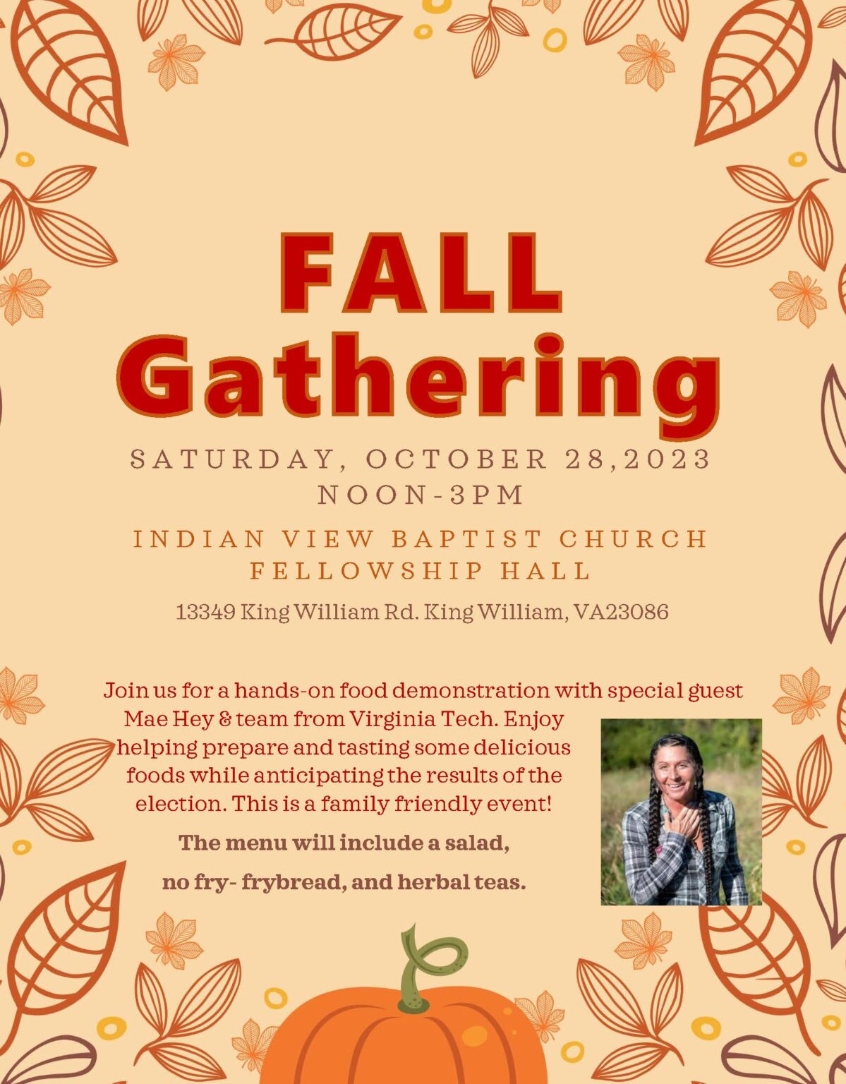 Fall Gathering Flyer | The Upper Mattaponi Tribe